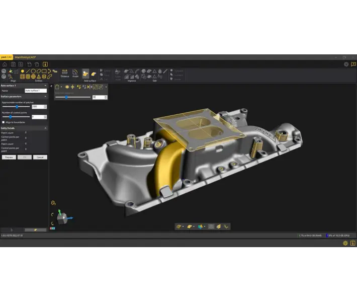 Peel 3 CAD 3D scanner for reverse engineering