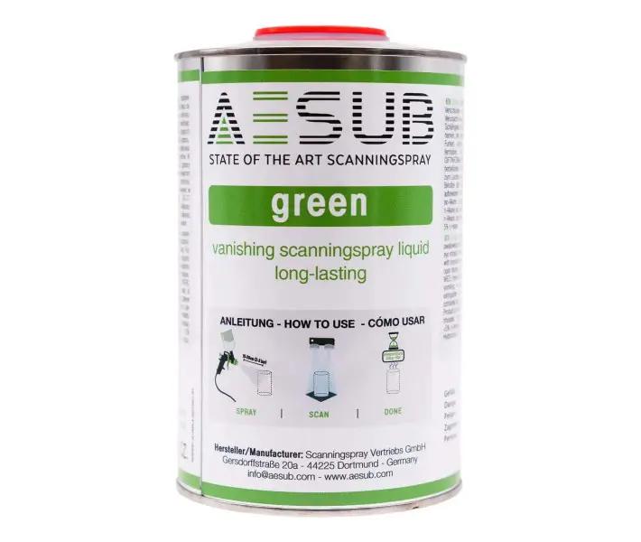 Matt coating for 3D scanning - self-disappearing spray solution