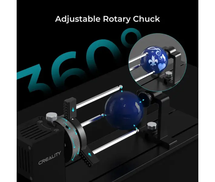 Rotary Kit Pro | Curved surface engraving on Creality Falcon