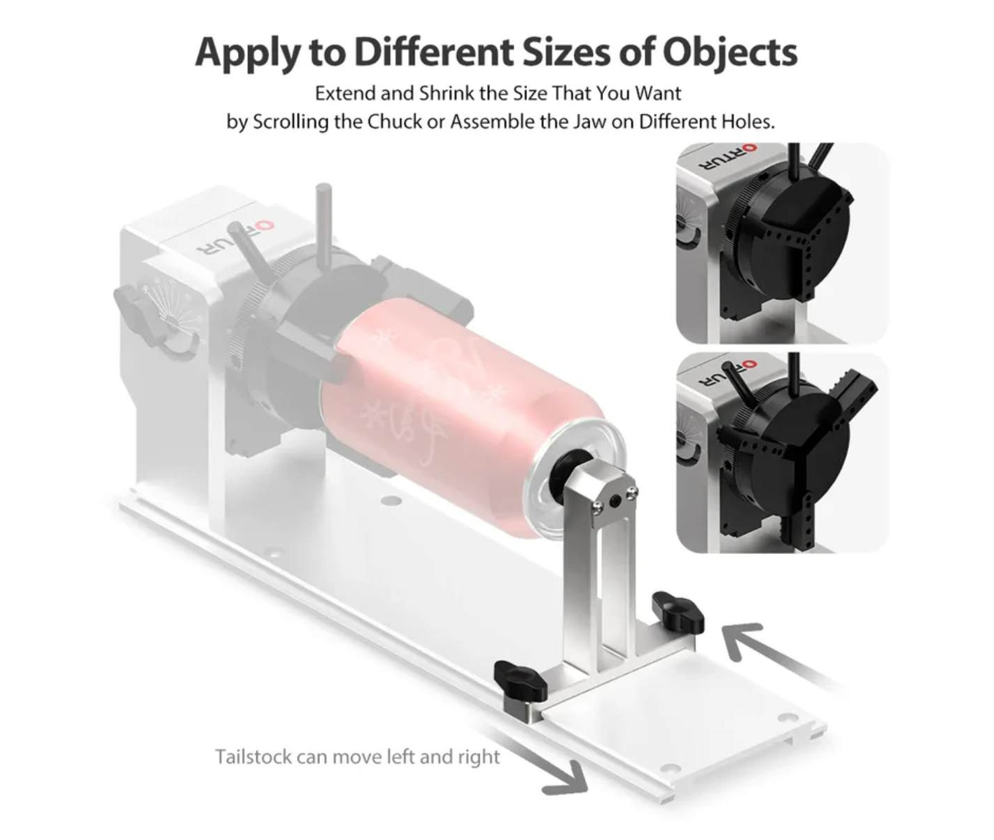 Ortur Y-axis rotary chuck