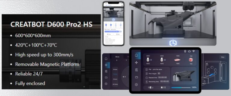 Промышленная 3D печать: CreatBot D600 Pro2 HS